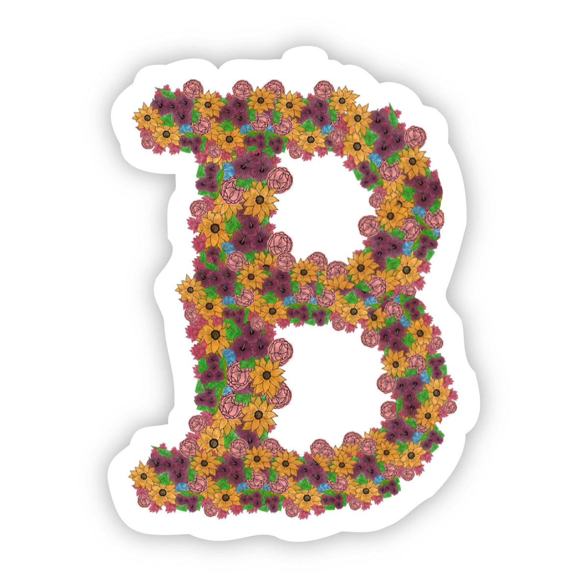 Big Moods Floral Letter 'B' Vinyl Sticker – South Coast Baby Co